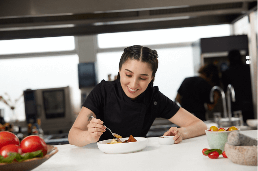 The onboard menu features Chef Renata Navarro and her family history ...